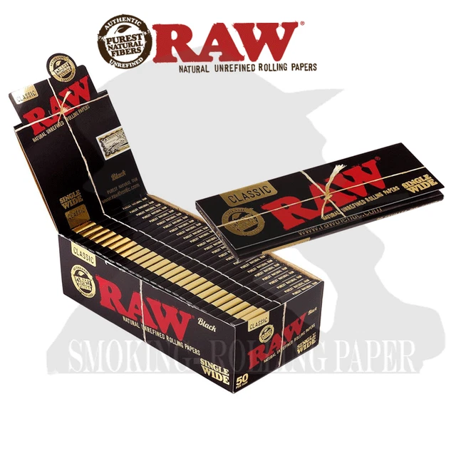 RAW SHORT CARDS Black Classic Black Regular Box 50 Booklets £25.80 ...