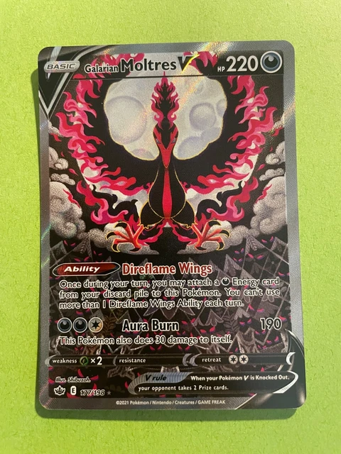 POKEMON - CHILLING Reign - Galarian Moltres V 177/198 EUR 144,98 ...