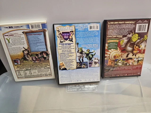 SHREK 1, 2 & 3 Dvd Dreamworks Animated Movies Comedy Set Lot £5.62 ...