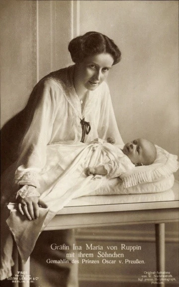 AK GRÄFIN INA Maria von Ruppin, Gemahlin des Prinzen Oskar von ...