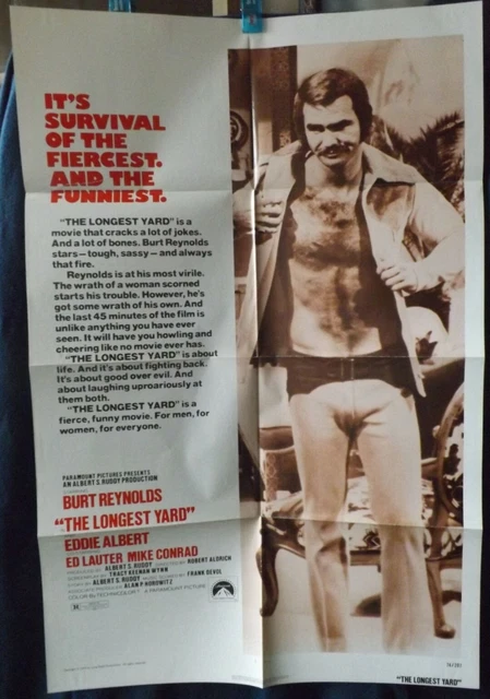 THE LONGEST YARD Burt Reynolds Original One Sheet Cinema Poster £14.99 - PicClick UK