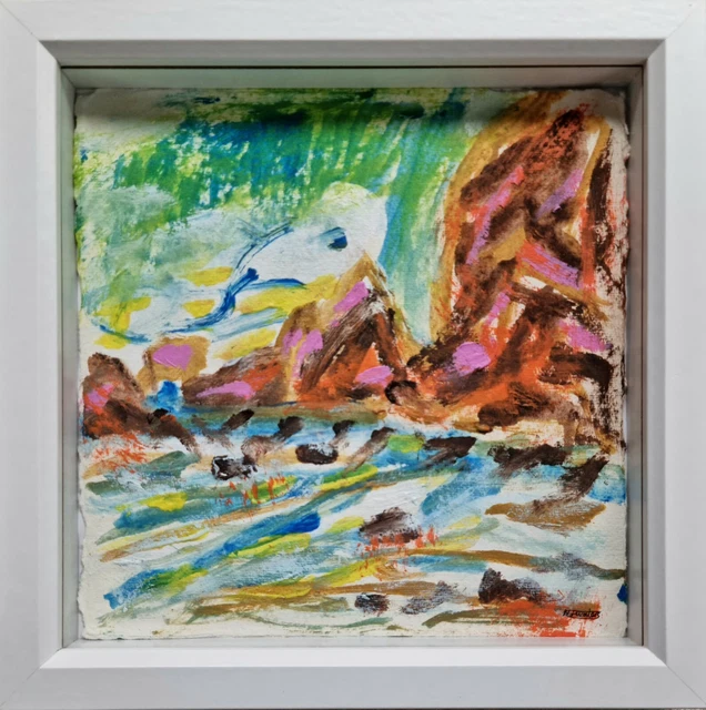 ST AGNES 2 Cornwall Original Seascape Nigel Waters Framed Signed ...