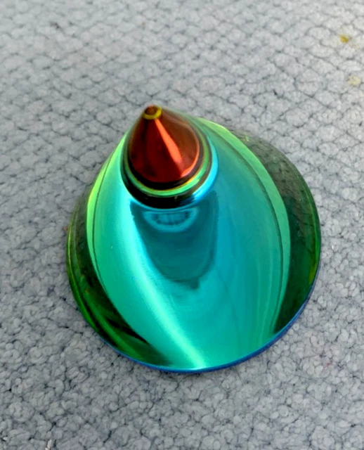 PRISMATIC CONE SHAPED Crystal Glass Paperweight £10.80 - PicClick UK