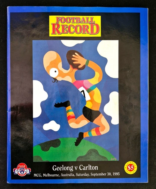 1995 AFL GRAND FINAL Football Record 🏉 CARLTON BLUES v Cats 🏆 Souvenir ...