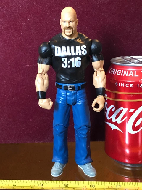 STONE COLD STEVE AUSTIN WWE WWF Official Action Figure Wrestling BLACK ...