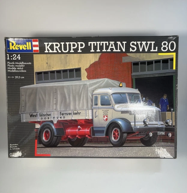 VINTAGE REVELL 1:24 Krupp Titan SWL 80 07559 Model Kit SEALED PARTS ...