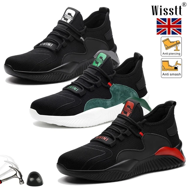 MENS SAFETY SHOES Lightweight Trainers Women Work Steel Toe Cap Boots ...