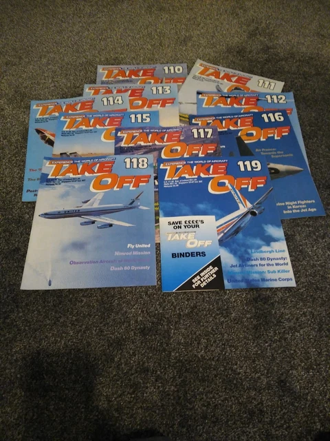 TAKE OFF MAGAZINES Issues 110 To 119 (10) ALL USED VERY GOOD CONDITION ...