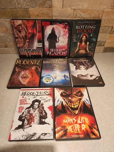 HORROR DVD LOT Rodentz Blood Feast Satans Little Helper Cut Throat ...