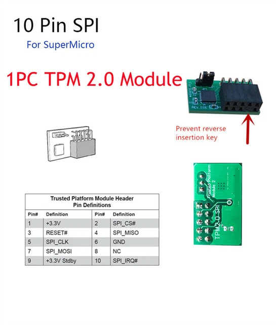 SUPERMICRO ADD-ON MODUL TPM 2.0 AOM-TPM-9670V Motherboard Access AOM ...
