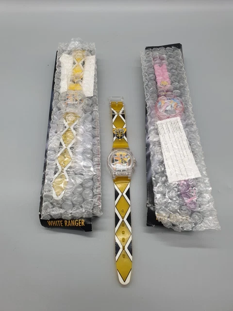 POWER RANGERS WRISTWATCH Watch 1995 Burger King 90s Rangers 3 Piece £31 ...