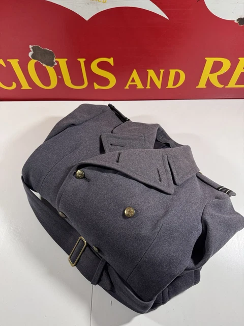 ORIGINAL CANADIAN MADE WWII RAF Officers Great Coat. Size 36” Chest £14 ...