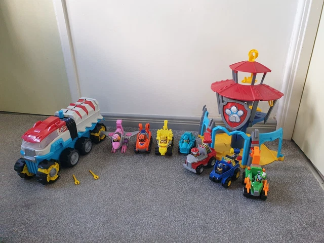 PAW PATROL dino rescue playset bundle, tower, truck, cars and figures £ ...