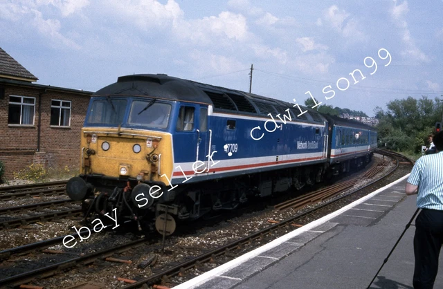 35MM BRITISH RAILWAY Slide - BR Class 47 No. 47709 at Salisbury 1992 ...