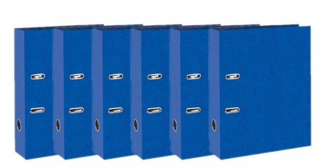 6 X A4 Lever Arch File Metal Pull Ring Binder 75mm Spine Document ...