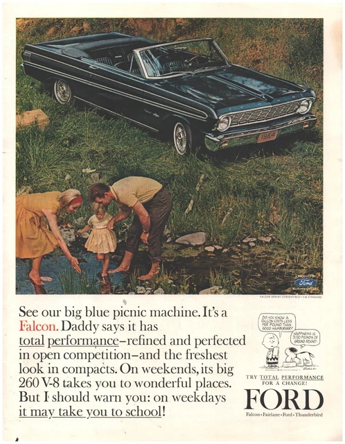 1964 FORD FALCON Car Automobile Vintage Original Magazine Print Ad EUR ...