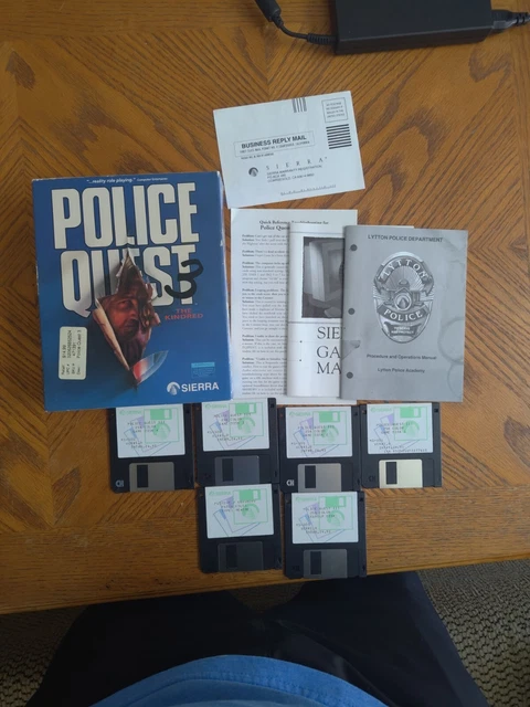 POLICE QUEST 3: The Kindred (IBM PC/VGA, 1991) 3.5" Disks Big Box PC ...