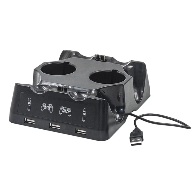 FOR PS4 MOVE Controller Charging Dock 4in1 Multifunctional Fast Charger £17.27 - PicClick UK