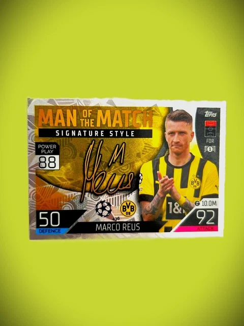 MATCH ATTAX 2022/23 - Marco Reus - Signature Style - Man of the Match £ ...
