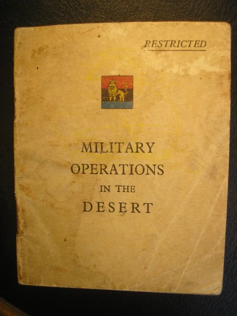 BRITISH ARMY DESERT Operations Manual 1950 Military History Training ...