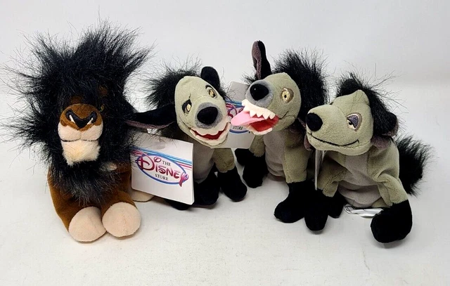 DISNEY LION KING Scar Hyenas Banzai Ed & Shenzi Bean Bag Plush Lot of 4 ...