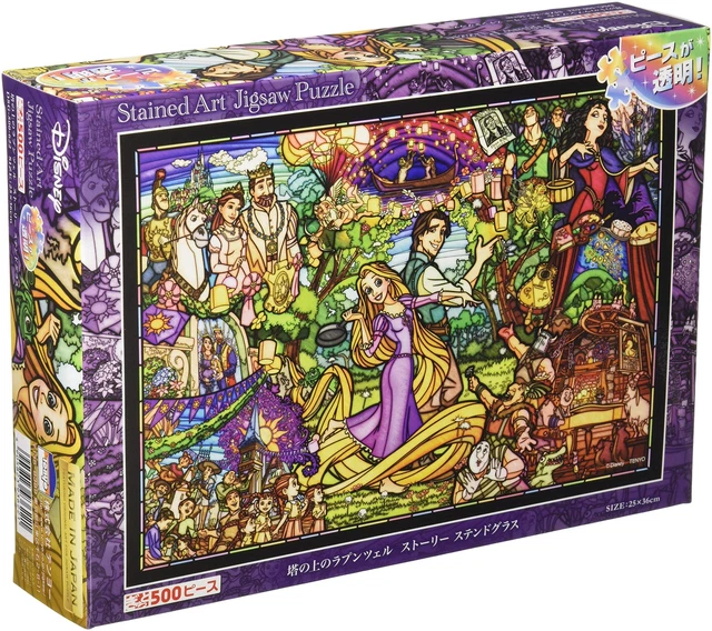 DISNEY TANGLED RAPUNZEL Story stained glass 500 pieces jigsaw puzzle ...