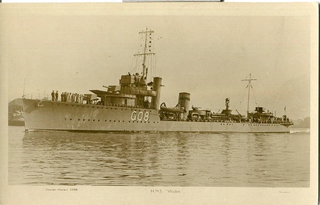 HMS WALKER (1917) Royal Navy WWI WWII Admiralty W-class destroyer ...