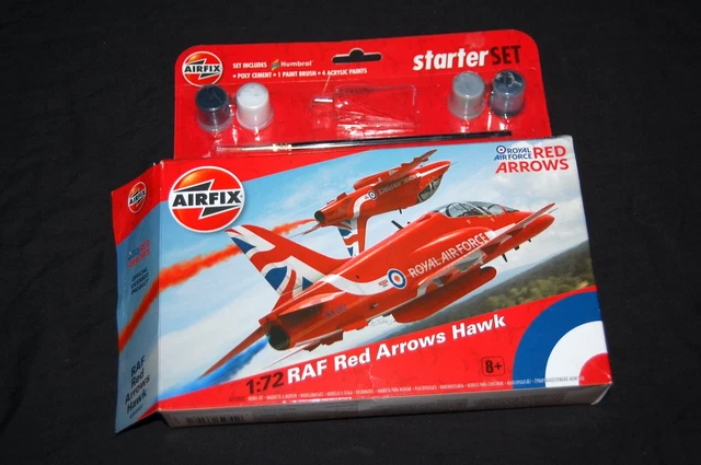 AIRFIX 1/72 SCALE BAE Systems Hawk T.1A Red Arrows Model Kit Starter ...