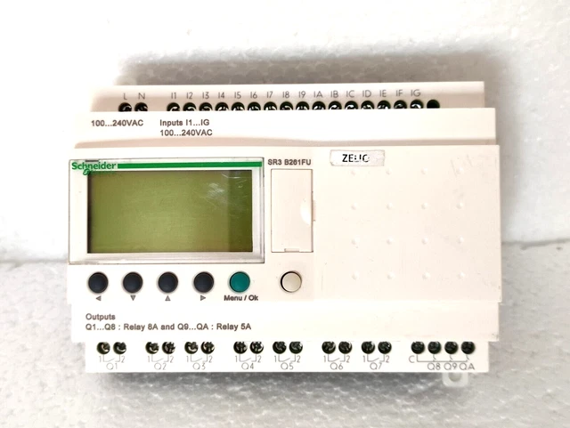 SCHNEIDER ELECTRIC SR3B261FU Modular Smart Relay Zelio Logic 26 IO ...