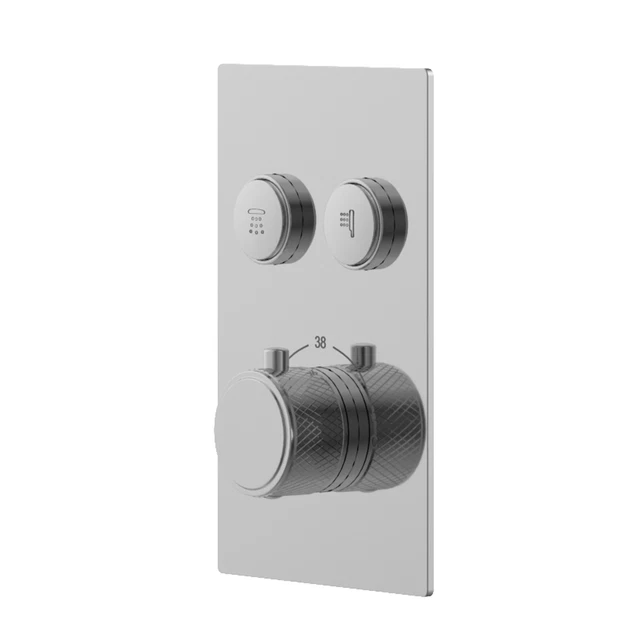 AQUALLA FUSE DUAL Function Push Button Concealed Thermostatic Mixer ...