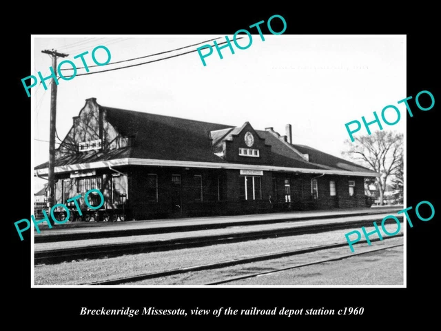 OLD LARGE HISTORIC PHOTO OF BRECKENRIDGE MINNESOTA RAILROAD DEPOT STATION c1960 $9.00 - PicClick AU