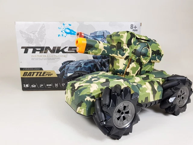 RC TANK WATER Bullet Firing Gun remote Radio control Army Battle Model ...