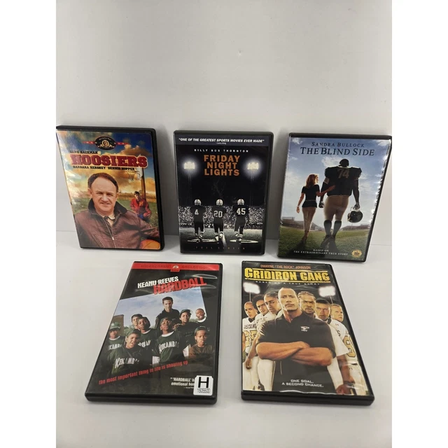 5 SPORTS MOVIE DVD Bundle | Hoosiers | The Blind Side | Friday Night ...