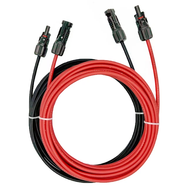 SOLAR PANEL EXTENSION Cable Wire Black&Red Pair For MC/4 12/10 AWG ...