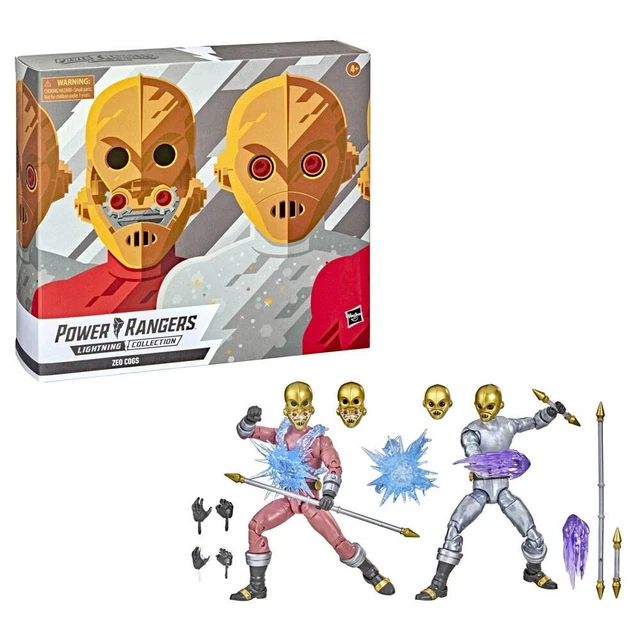 MIGHTY MORPHIN POWER Rangers Zeo Cogs 2-Pack Lightning Coll 15cm Figur ...