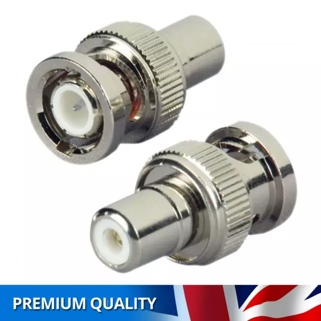 BNC MALE TO RCA Phono Female Connector Plug Adapter Converter CCTV Camera Cable £3.95 - PicClick UK