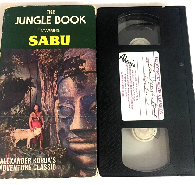 THE JUNGLE BOOK Starring SABU VHS tape Ships Free Same Day With ...