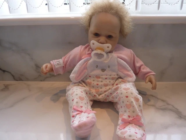NPK COLLECTION REBORN baby doll 20" baby doll rooted hair with magnetic ...