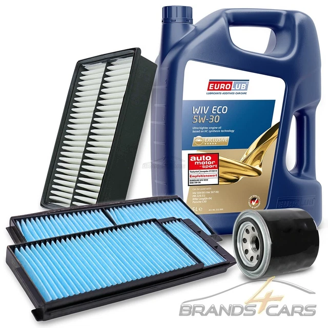 ATEC INSPEKTIONSPAKET FILTERSATZ Set A+5L Eurolub 5W-30 Für Mazda 5 2.0 ...