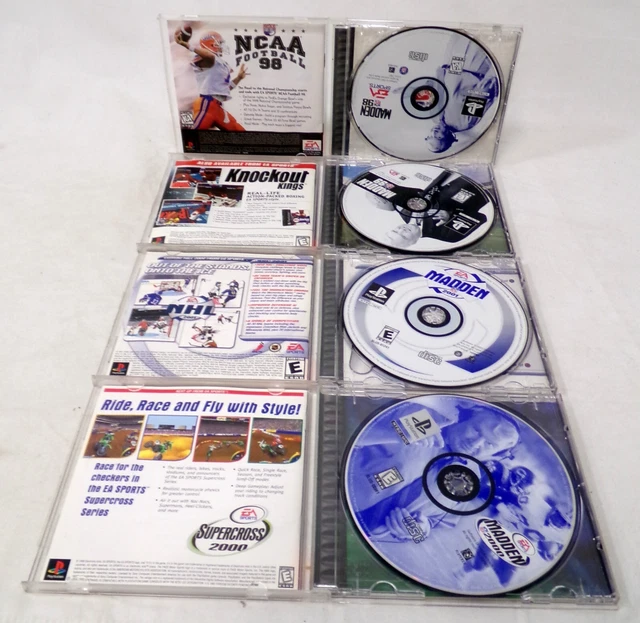 SONY PLAYSTATION PS1 EA Sports Madden 97 98 99 2000 Games with Case ...