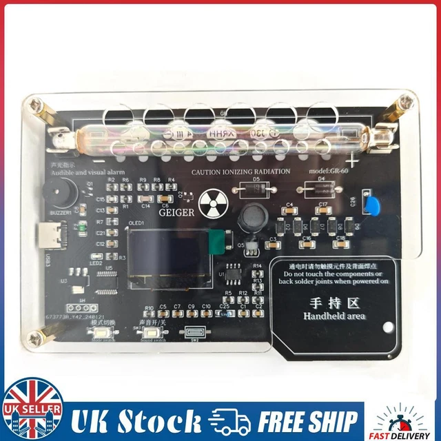 GEIGER COUNTER KIT Modules OLED Display Geiger Counter Assembled Module ...