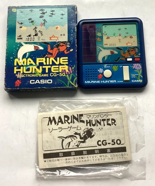 VINTAGE 1983 RARE CASIO MARINE HUNTER CG-50 Solar LCD game (Near Mint ...