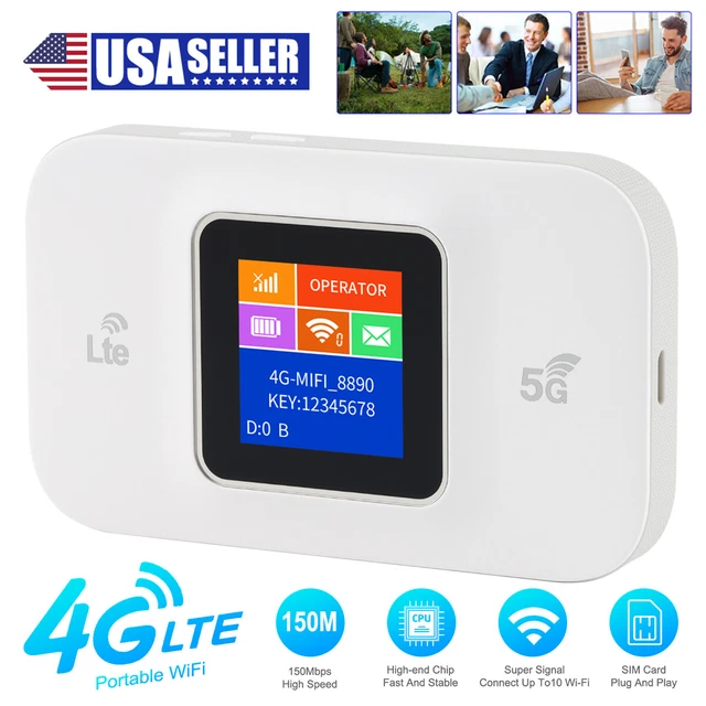 UNLOCKED LTE 4G Wireless WiFi Router Mobile Broadband MIFI LCD Hotspot ...