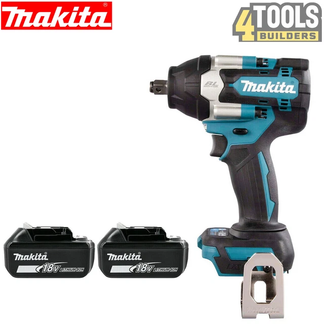 MAKITA DTW700Z 18V LXT Brushless 1/2" Impact Wrench With 2 x 5.0Ah ...