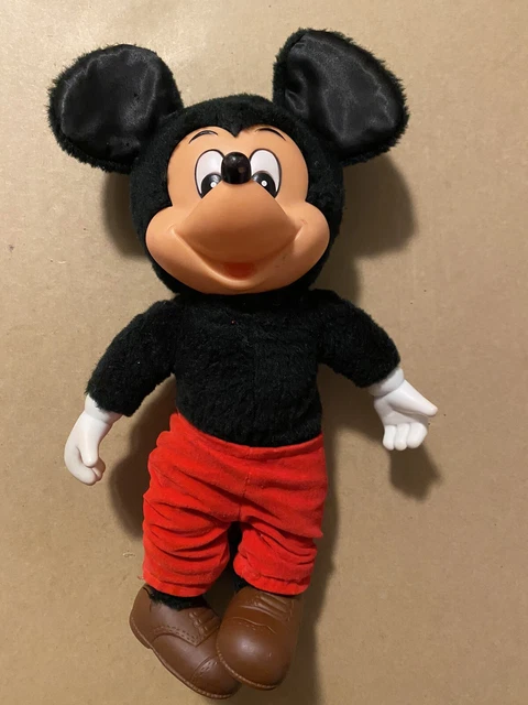 VINTAGE DISNEYLAND WALT Disney Mickey Mouse Young Epoch 10” Stuffed ...