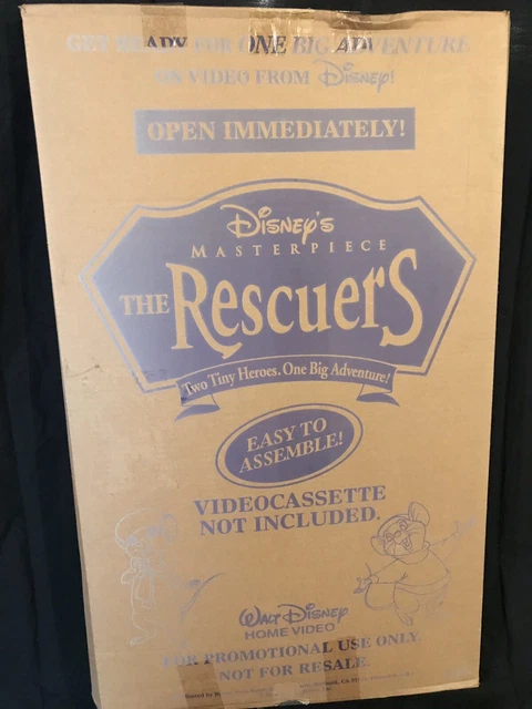 WALT DISNEY VHS Standee Cardboard Promo - Rescuers- opened blockbuster ...