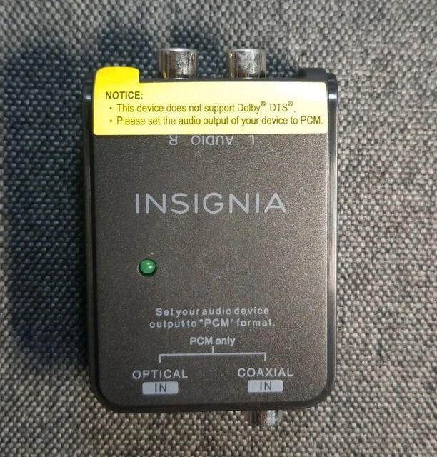 INSIGNIA DIGITAL TO Analog Audio Converter - Optical / Coax In, RCA Out ...