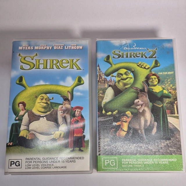 SHREK AND SHREK 2 Dreamworks VHS. 2x Movie Bundle $19.99 - PicClick AU