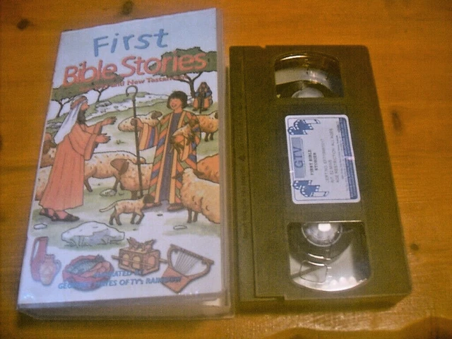 FIRST BIBLE STORIES-OLD & New Testament-Vhs Tape-Animated Programme £3. ...