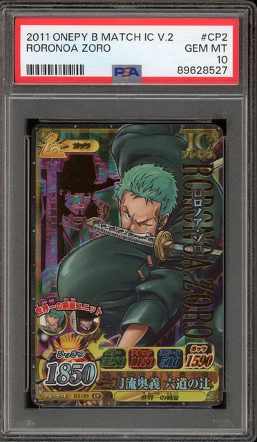 2011 ONE PIECE B Match Roronoa Zoro IC V.2 #CP2 PSA 10 Gem comme neuf EUR 0,89 - PicClick FR